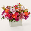 Light of My Life Box Bouquet – lavender, orange, pink, purple flower ...